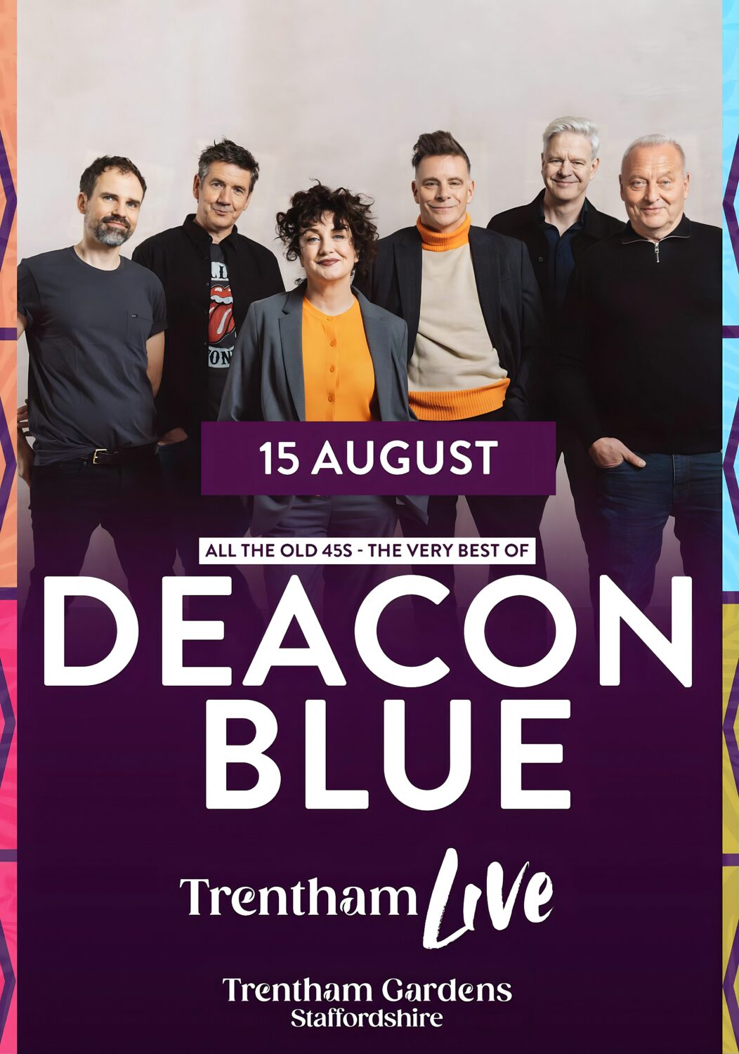 DEACON BLUE All The Old 45's Very Best Of 2024 Tour: STAFFORDSHIRE Trentham Gardens Live Poster ...