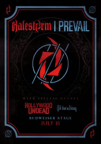 HALESTORM - I PREVAIL Summer 2024 Tour: TORONTO Budweiser Stage Poster ...