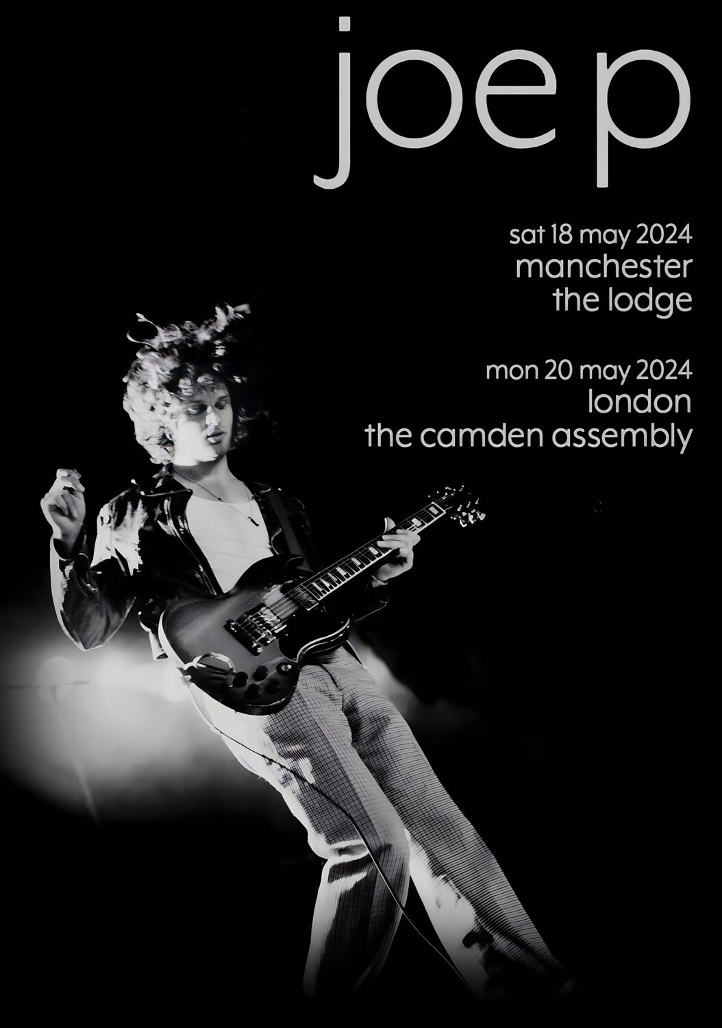 JOE P (singer) Shadow In The Sun 2024 UK Tour Poster Print - prints4u