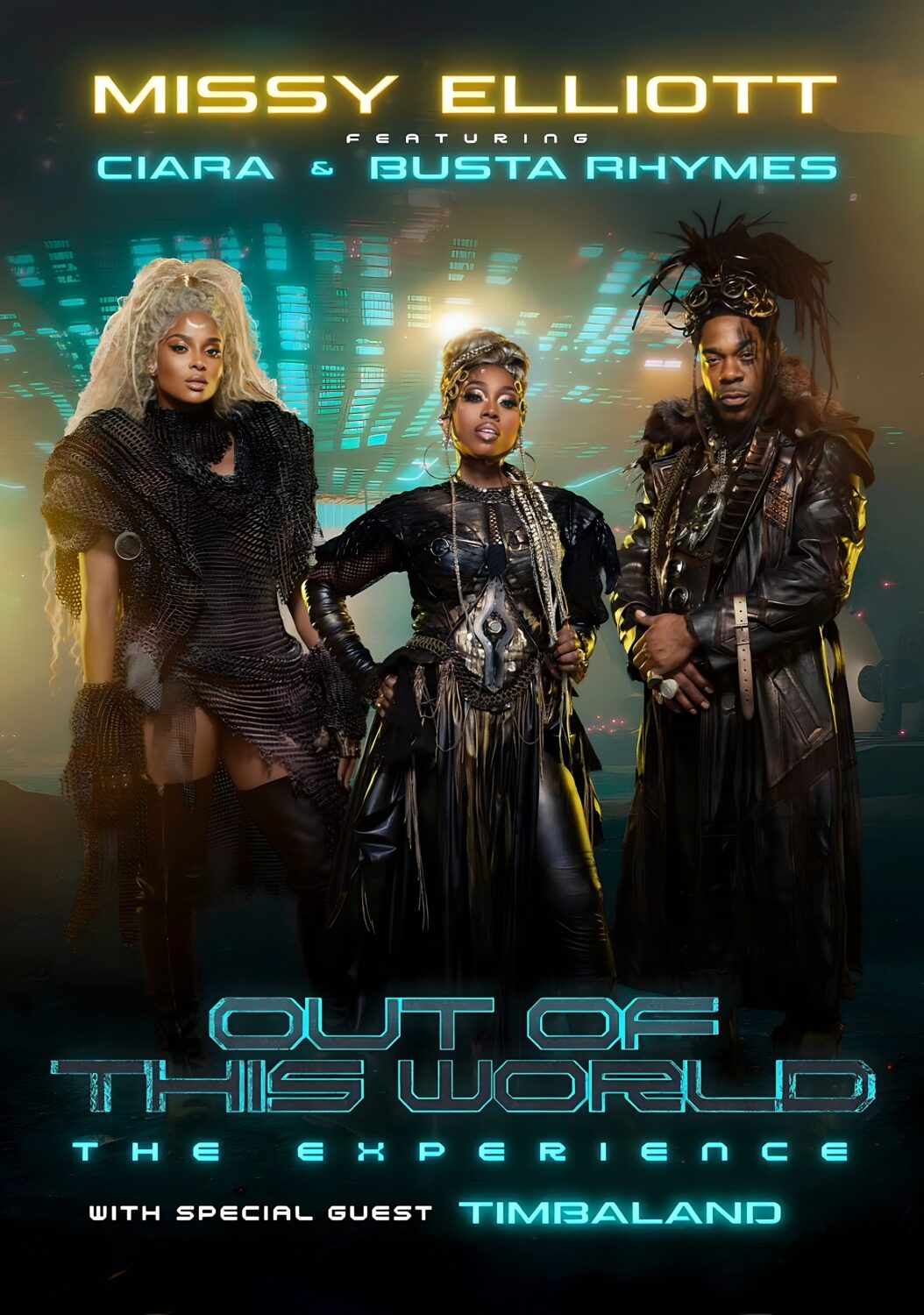 MISSY ELLIOT w/ Ciara & Busta Rhymes: 2024 Tour Poster