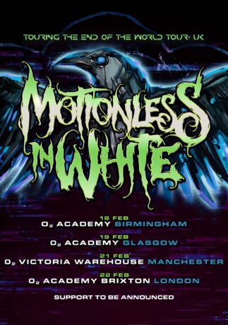 MOTIONLESS IN WHITE 2024 UK Tour Poster