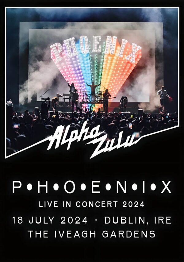 PHOENIX Alpha Zulu 2024 Tour: DUBLIN The Iveagh Gardens Poster Printphoto - prints4u