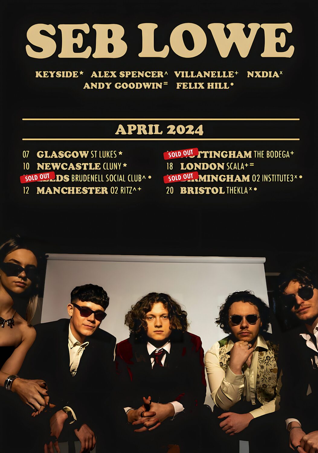 SEB LOWE The Royal Family April 2024 UK Tour Poster