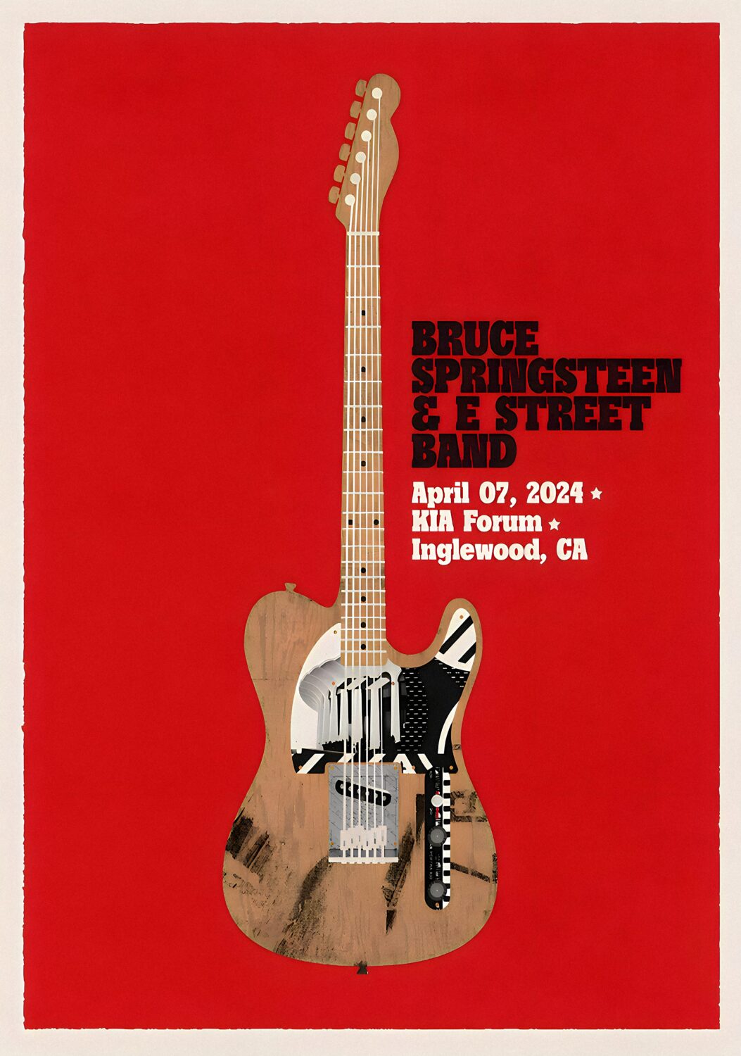 BRUCE SPRINGSTEEN 2024 World Tour: INGLEWOOD Poster