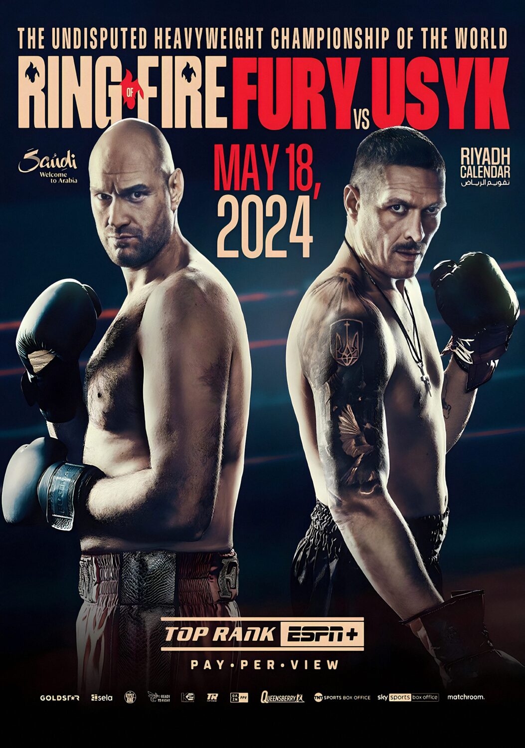 TYSON FURY vs. OLEKSANDR USYK Undispute Boxing Poster