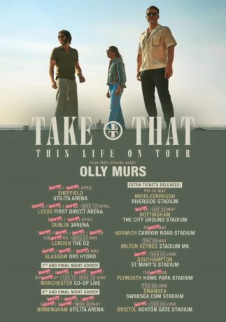 TAKE THAT 2024 Tour UK Arena - Stadium Tour Poster