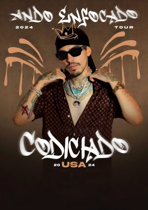 CODICIADO (singer) Ando Enfocado 2024 US Tour Poster