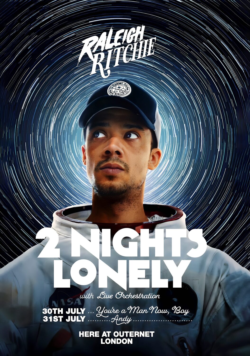 RALEIGH RITCHIE 2024 Tour: LONDON Here at Outernet Poster