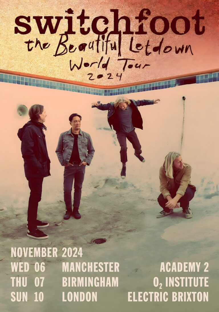 SWITCHFOOT The Beautiful Letdown 2024 UK Tour Poster