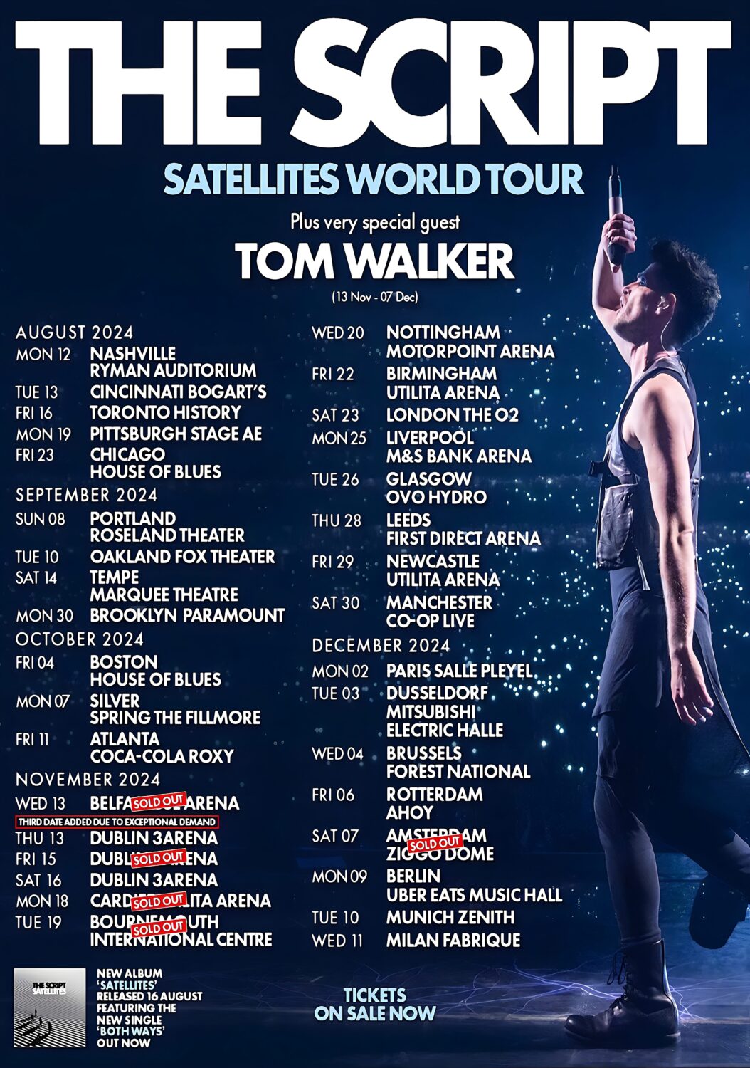 THE SCRIPT 2024 World Tour Poster