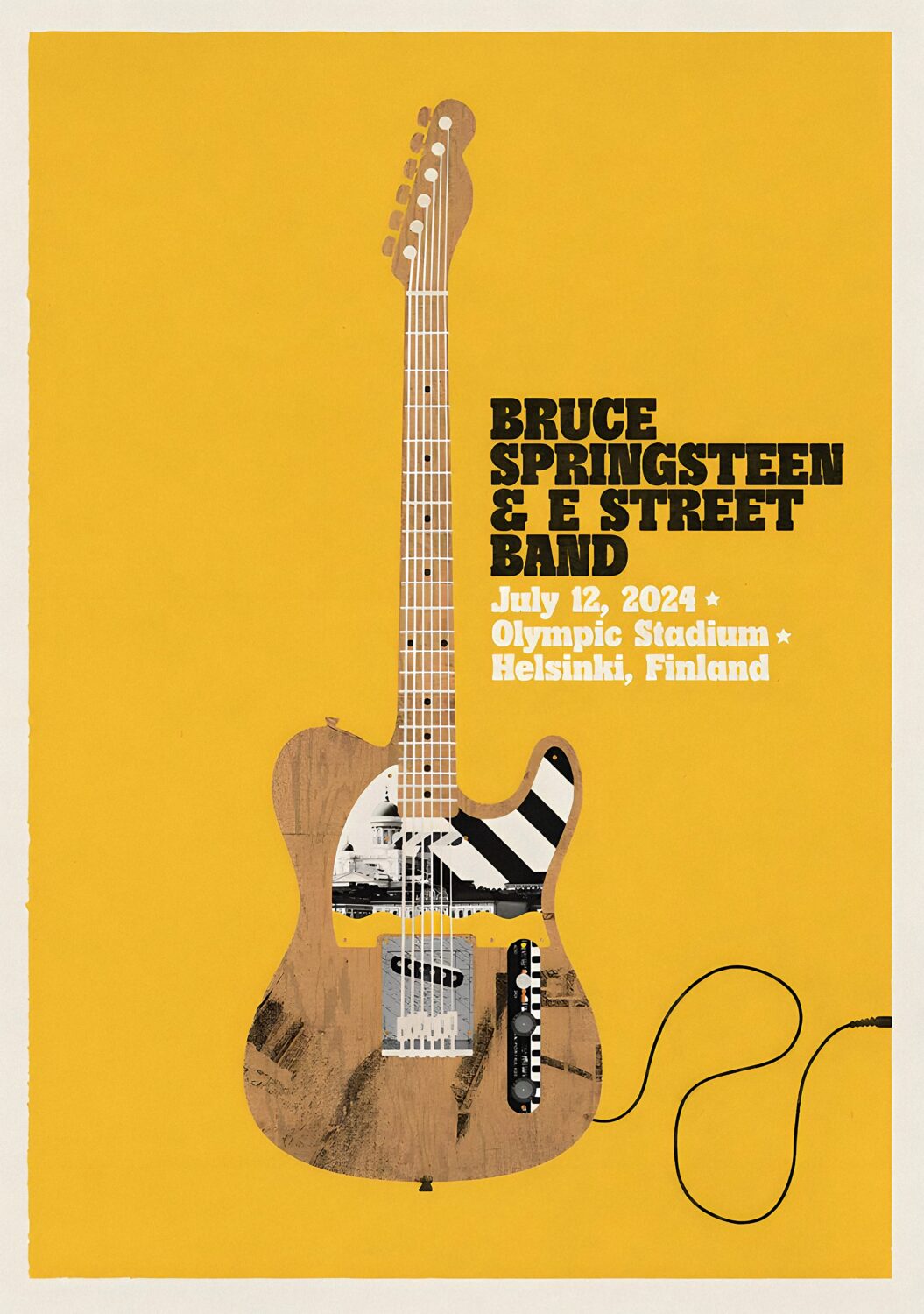 Bruce Springsteen HELSINKI Olympic Stadium 2024 Tour Poster
