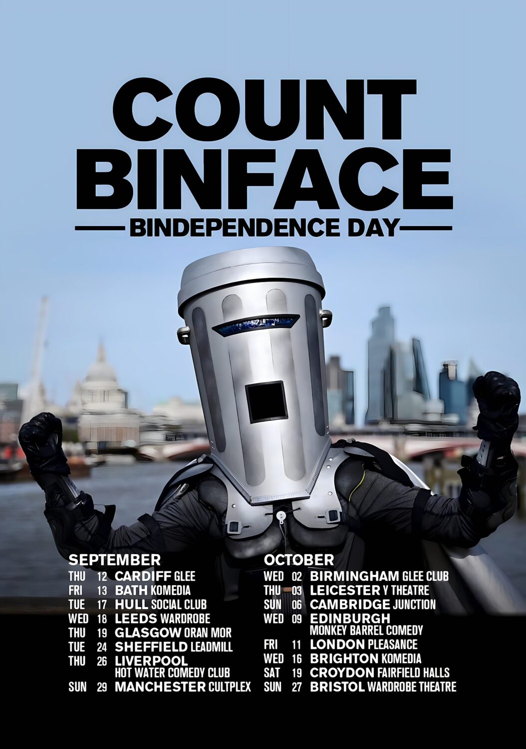 COUNT BINFACE Binderpendence Day 2024 UK Tour Poster