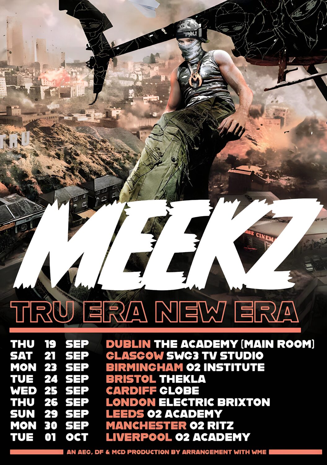 MEEKZ (rapper) Tru Era New Era 2024 UK Tour Poster