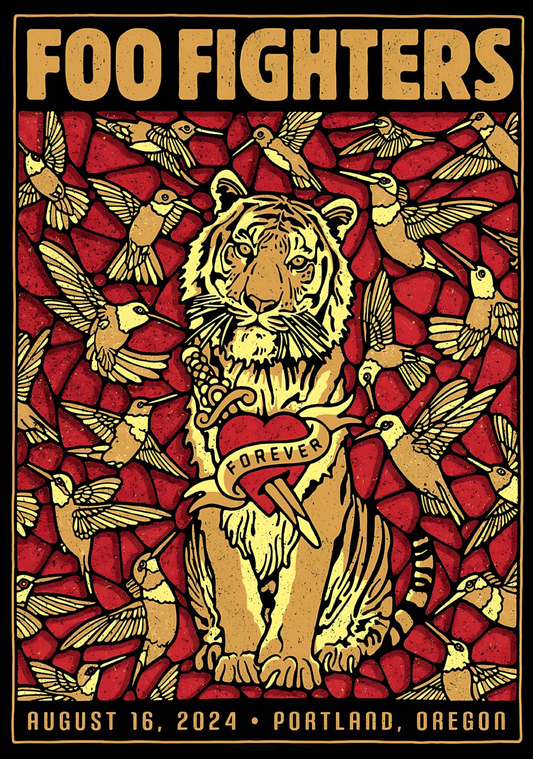 FOO FIGHTERS PORTLAND Providence Park 2024 Tour Poster