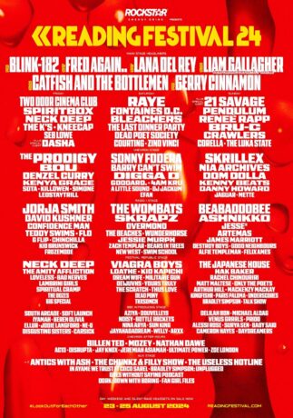 READING FESTIVAL 2024 Liam Gallagher Full Line Up Poster
