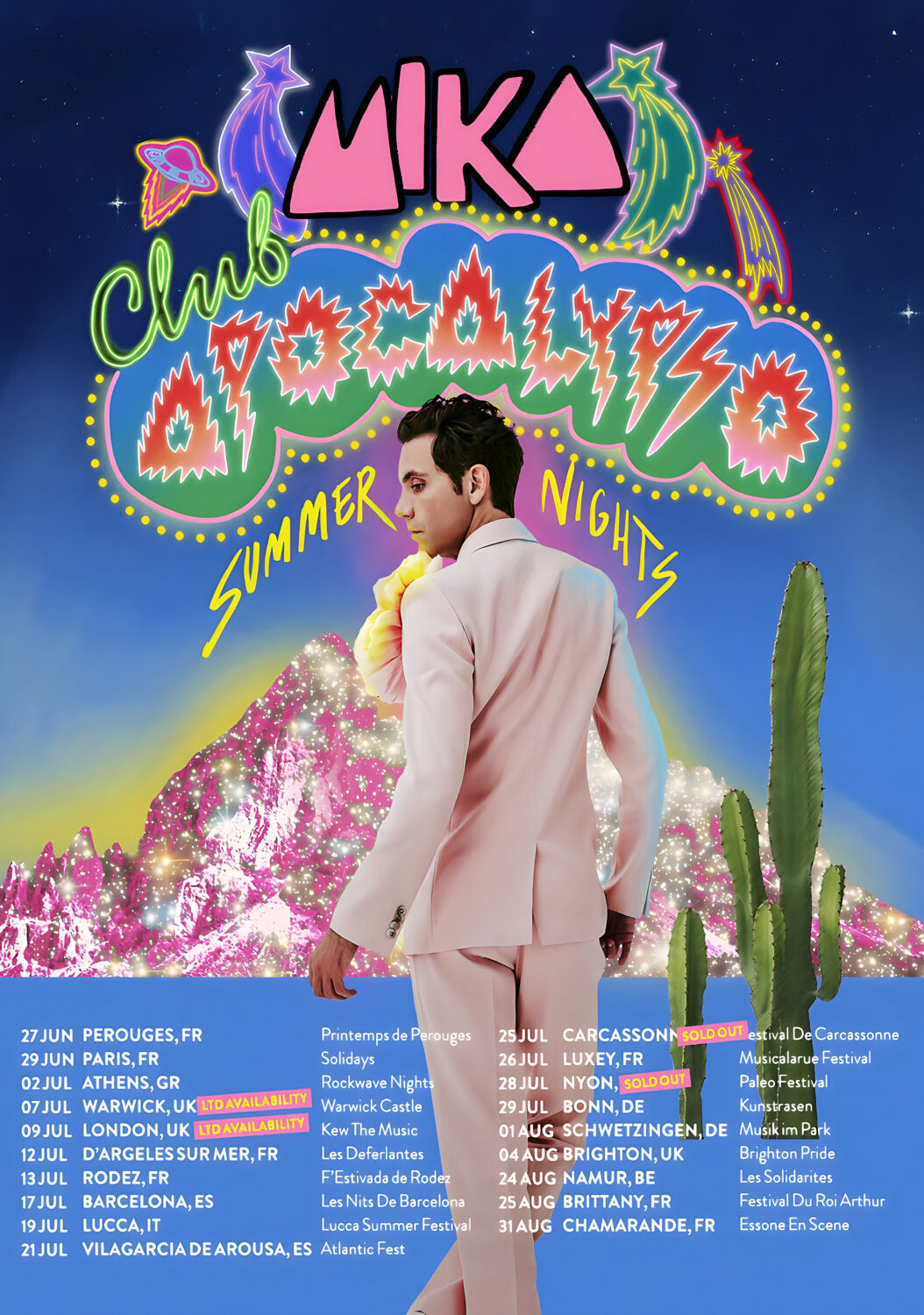 MIKA Apocalypse Calypso 2024 Tour Poster Print