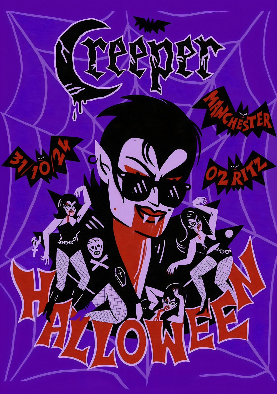 CREEPER (band) 2024 Tour MANCHESTER Ritz Poster