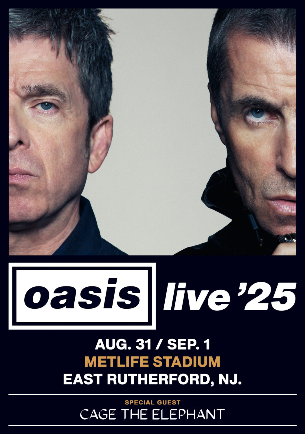 OASIS Live Tour: EAST RUTHERFORD MetLife Stadium 2025 Poster