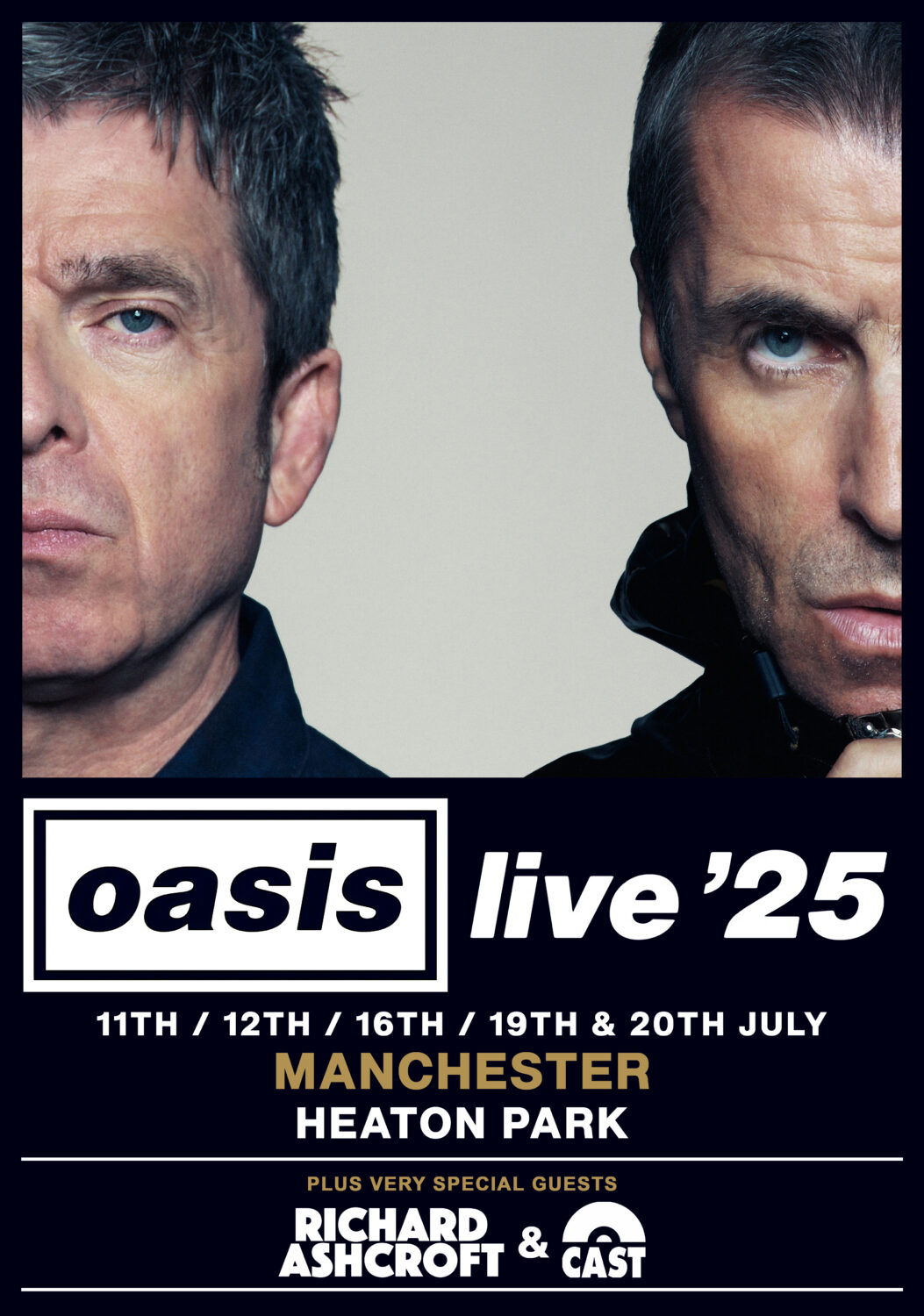 OASIS live '25 MANCHESTER Heaton Park 2025 Tour Poster