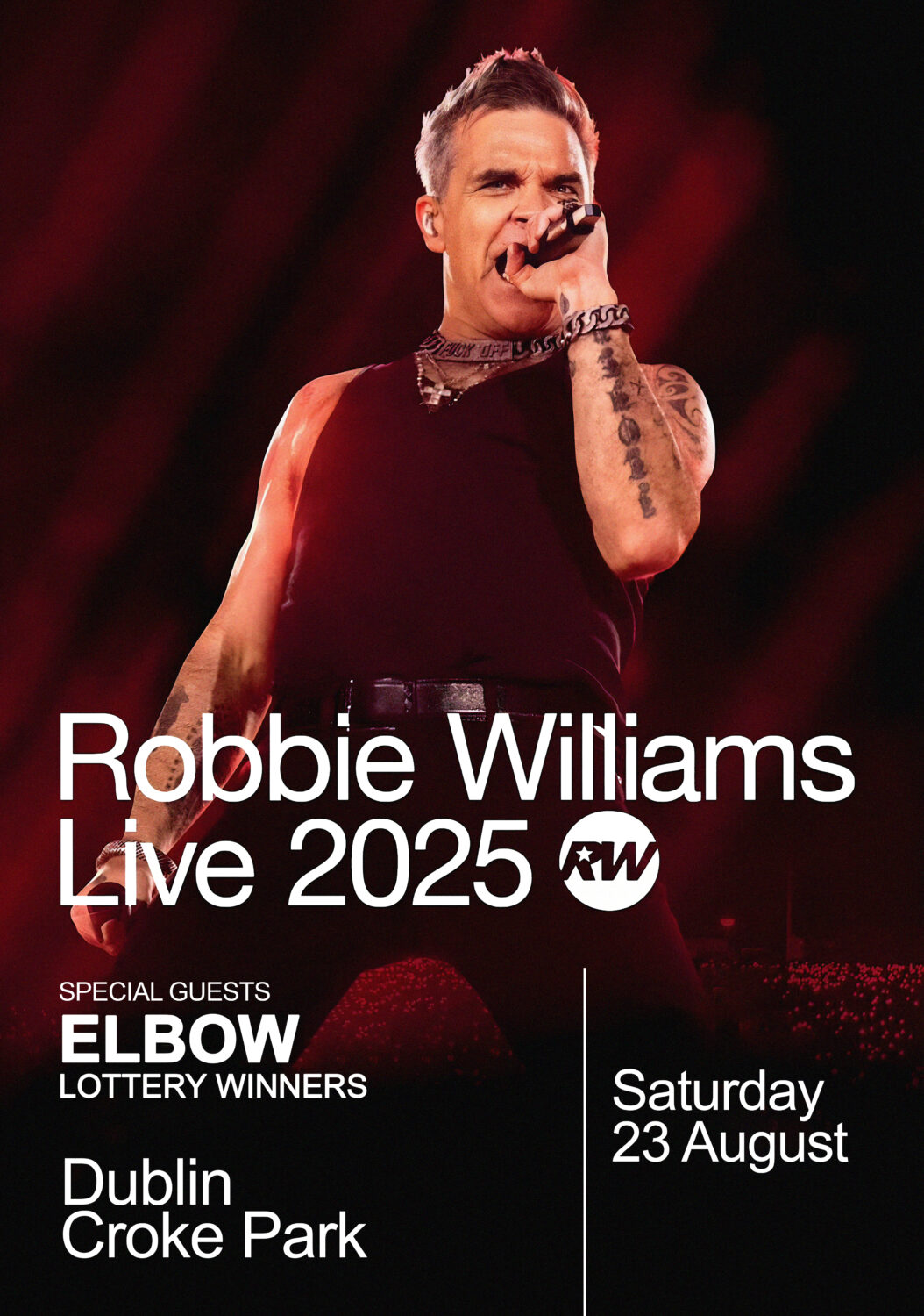ROBBIE WILLIAMS Live 2025 Tour: DUBLIN Croke Park Poster