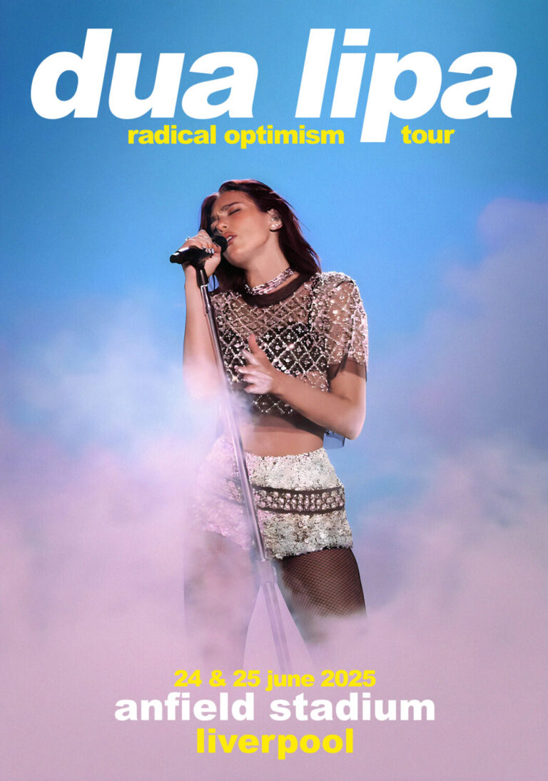 DUA LIPA Radical 2025 Tour LIVERPOOL Anfield Stadium Poster