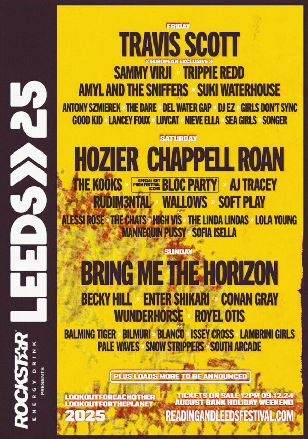 LEEDS FESTIVAL 2025 Line Up Poster Print