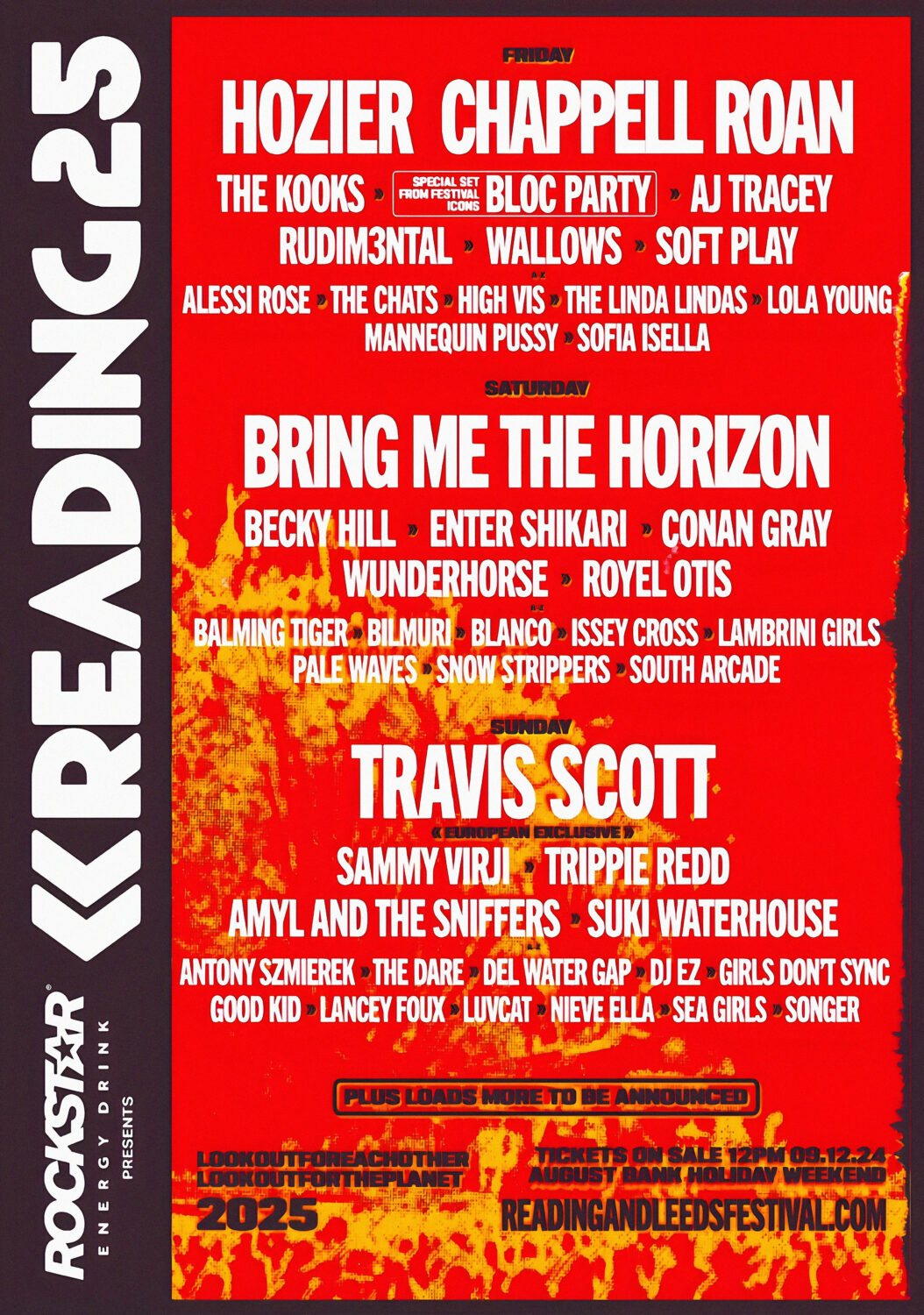 READING FESTIVAL 2025 Line Up Poster Print