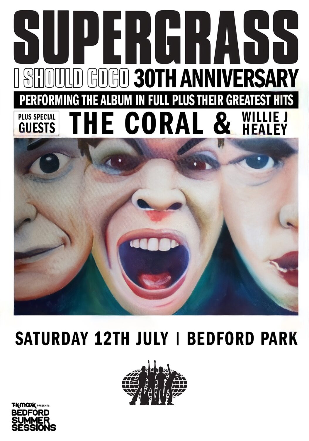 SUPERGRASS I Should Coco 2025 Tour: BEDFORD Park Poster