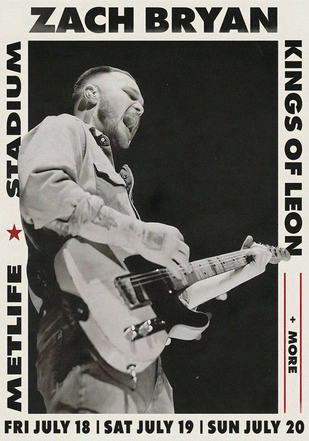 ZACH BRYAN - 2025 Tour: EAST RUTHERFORD Poster