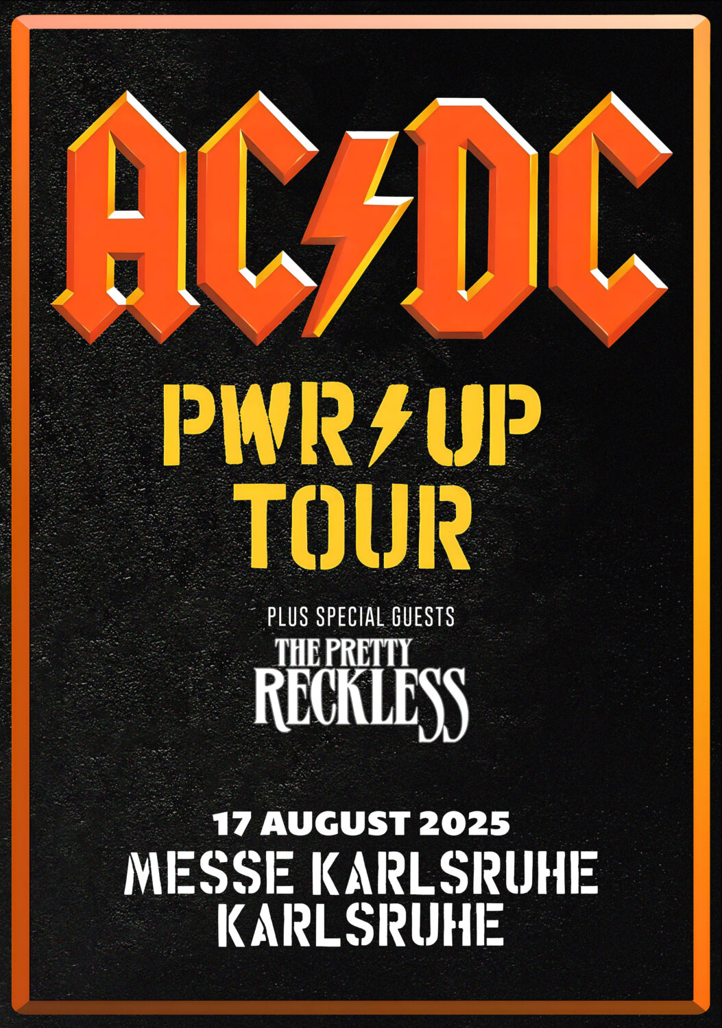 AC/DC Power Up 2025 Tour KARLSRUHE Messe Karlsruhe Poster