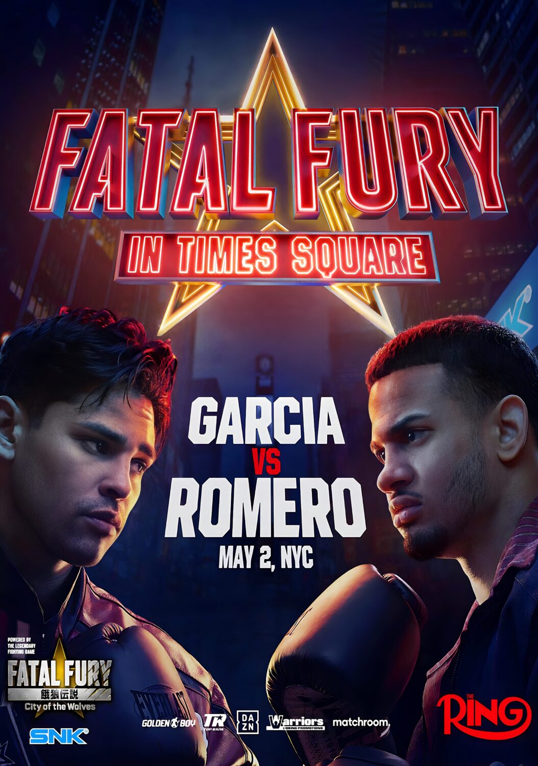 RYAN GARCIA vs. ROLLY REOMERO Fatal Fury 2025 New York Boxing Fight Poster Print - prints4u