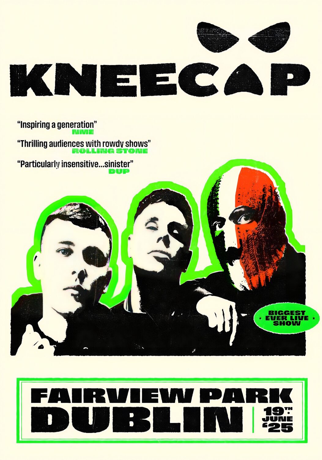 KNEECAP (band) Fine Art 2025 Tour: DUBLIN Poster Print