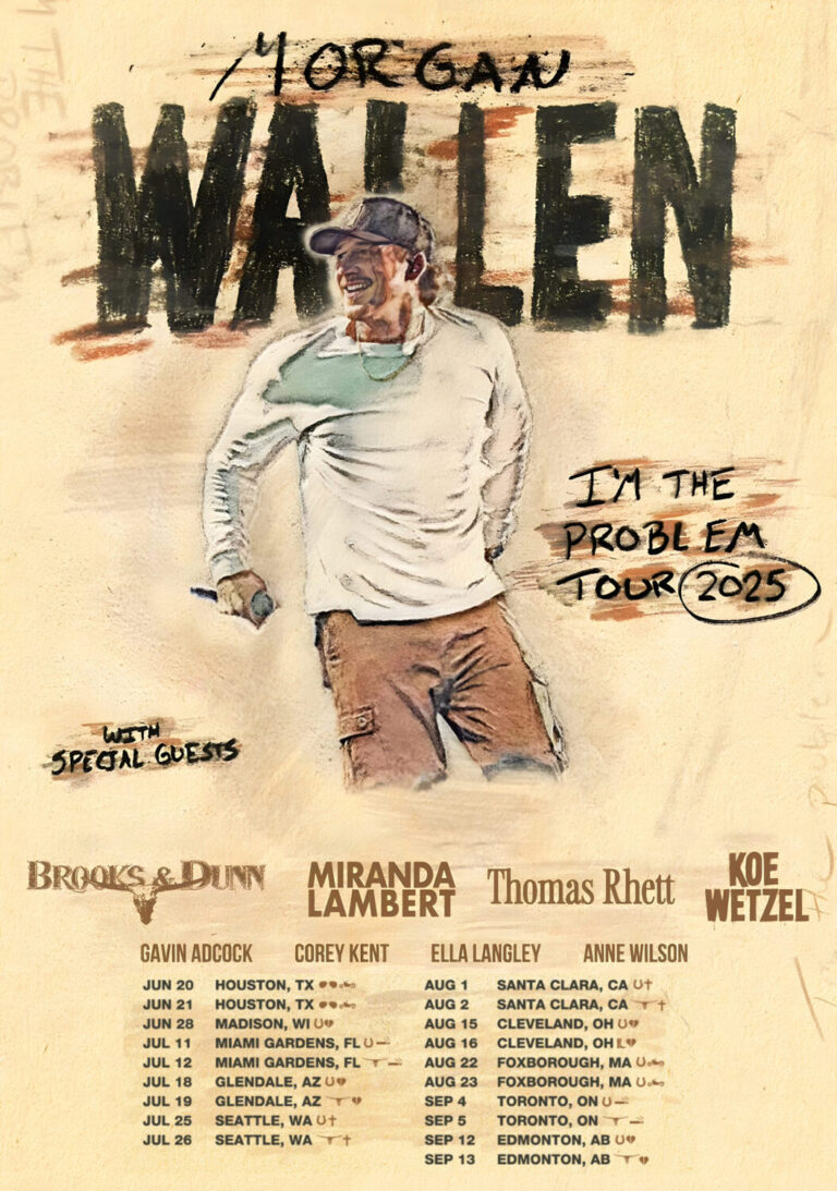 MORGAN WALLEN 2025 North America Stadium Tour Poster Print