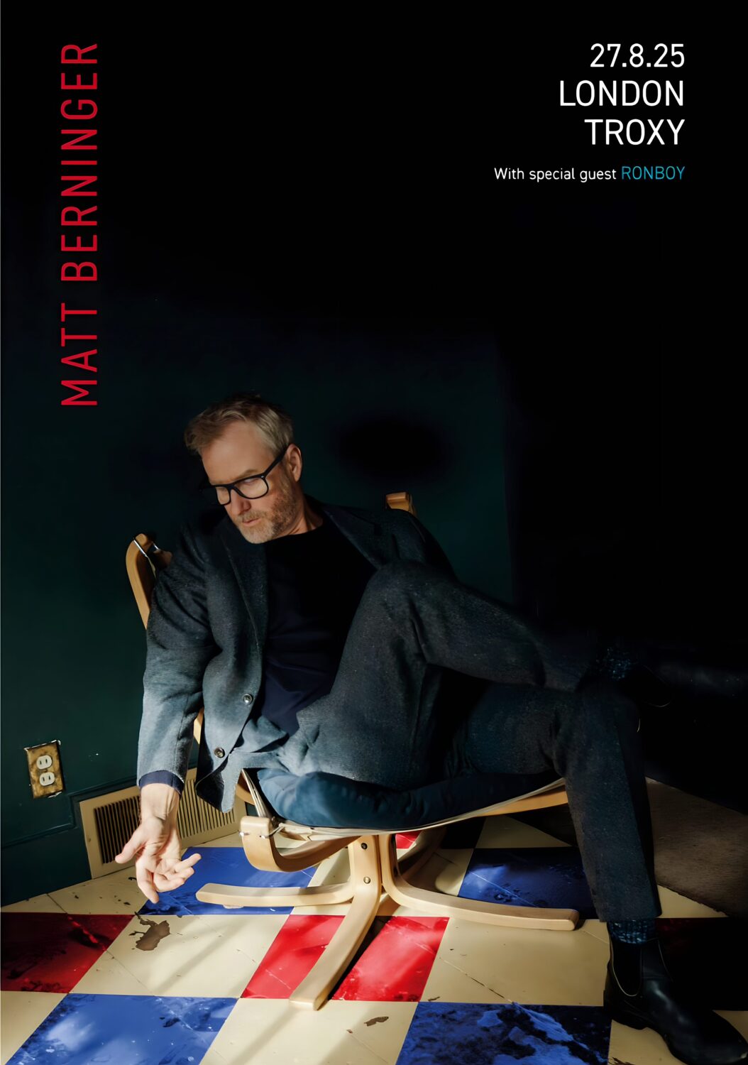 MATT BERNINGER Get Sunk 2025 UK Tour: LONDON Poster