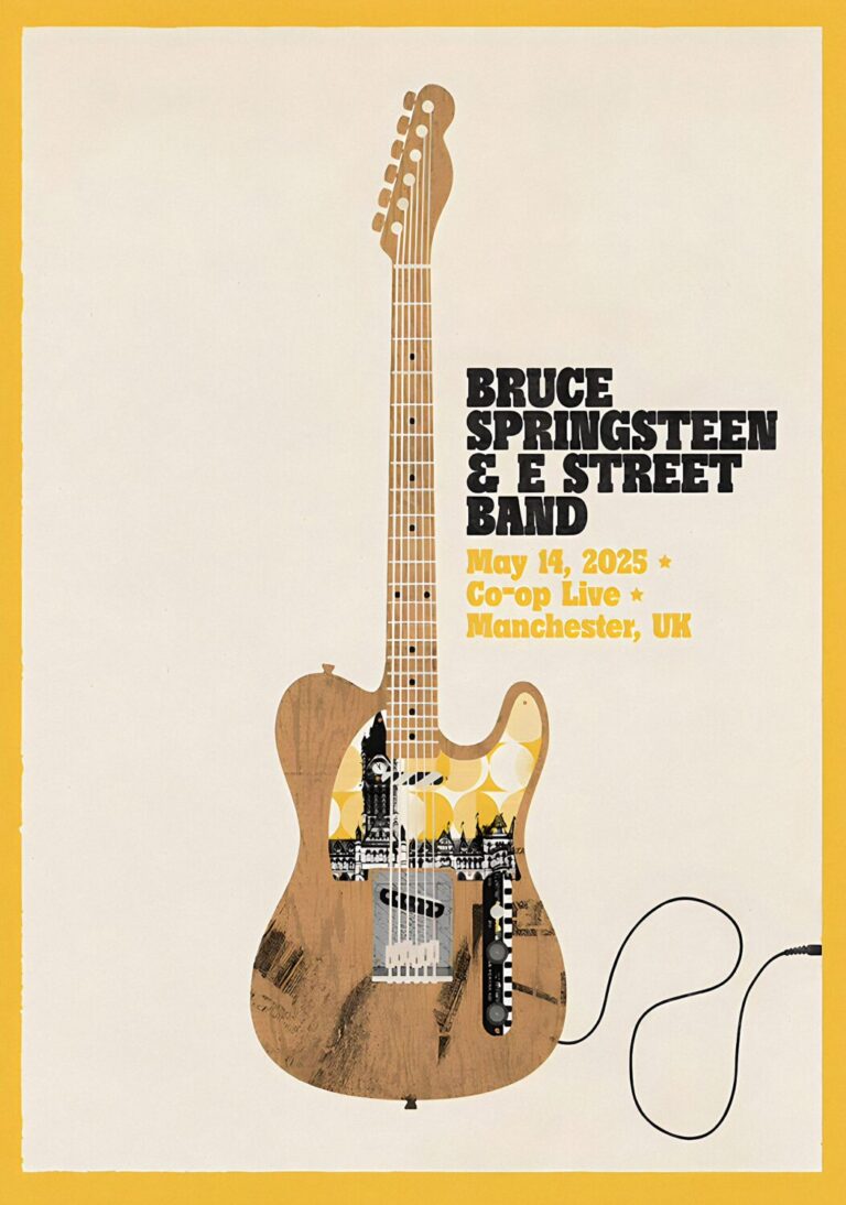 BRUCE SPRINGSTEEN Manchester 14 May 2025 Tour Poster
