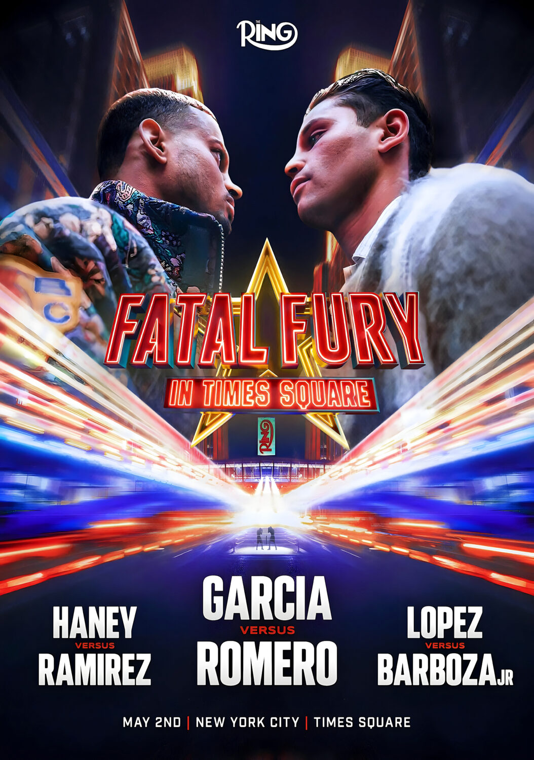 RYAN GARCIA vs ROLLY ROMERO 2025 New York Boxing Poster