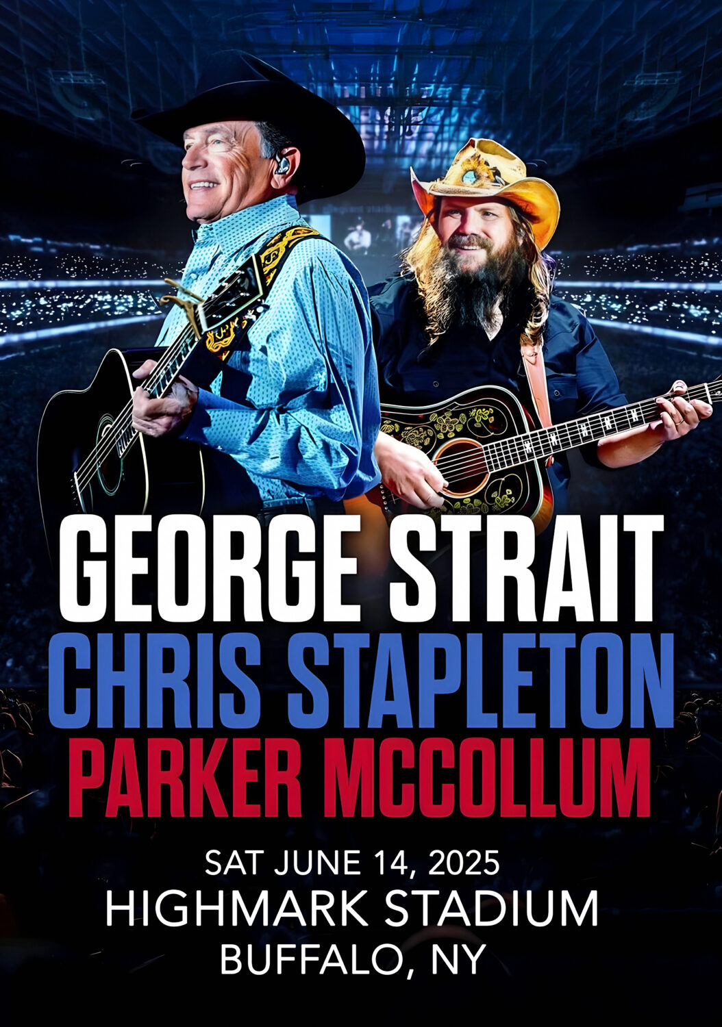 GEORGE STAIT & CHRIS STAPLETON Summer 2025 Tour Poster