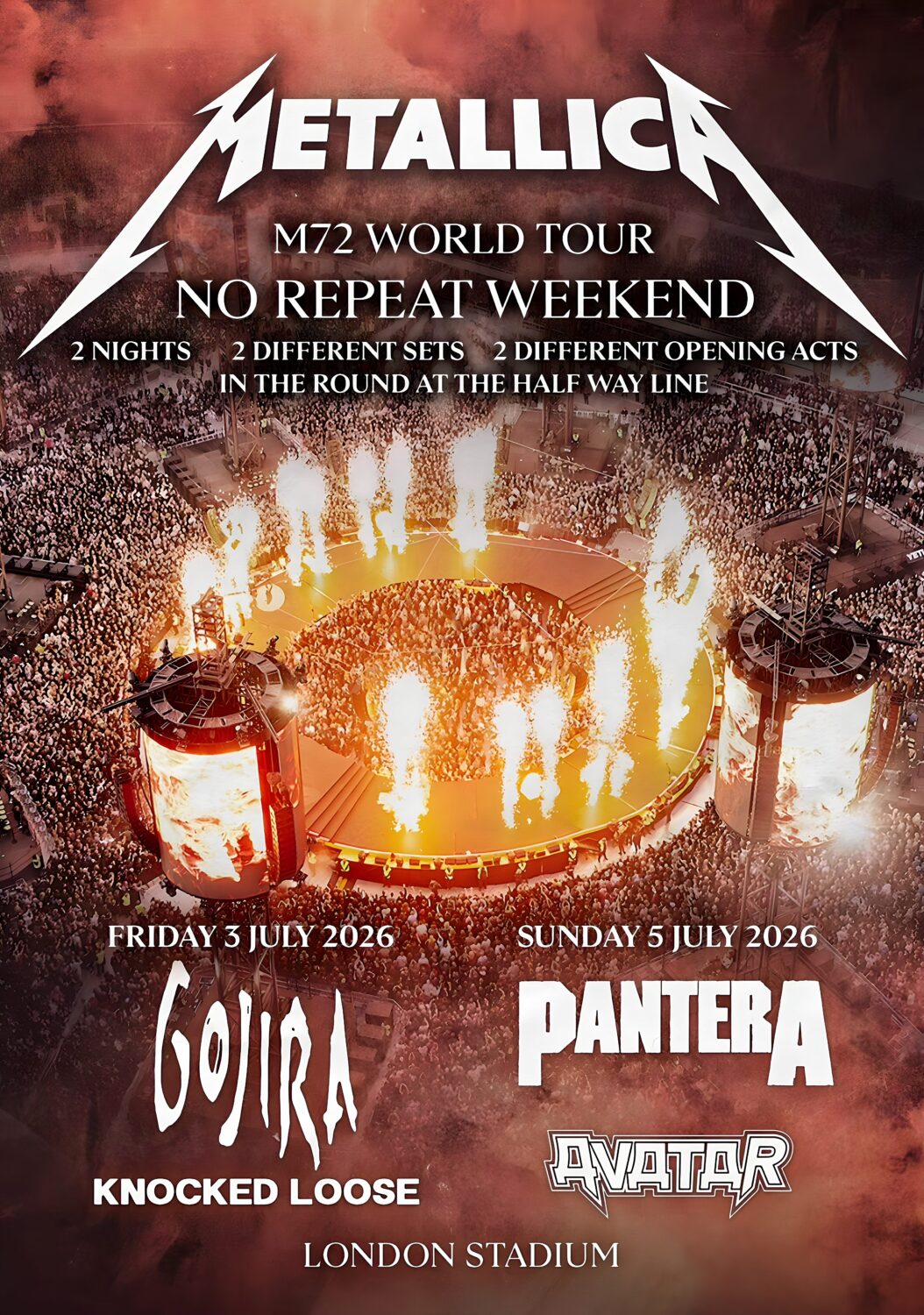 METALLICA M72 World Tour: LONDON Stadium Poster