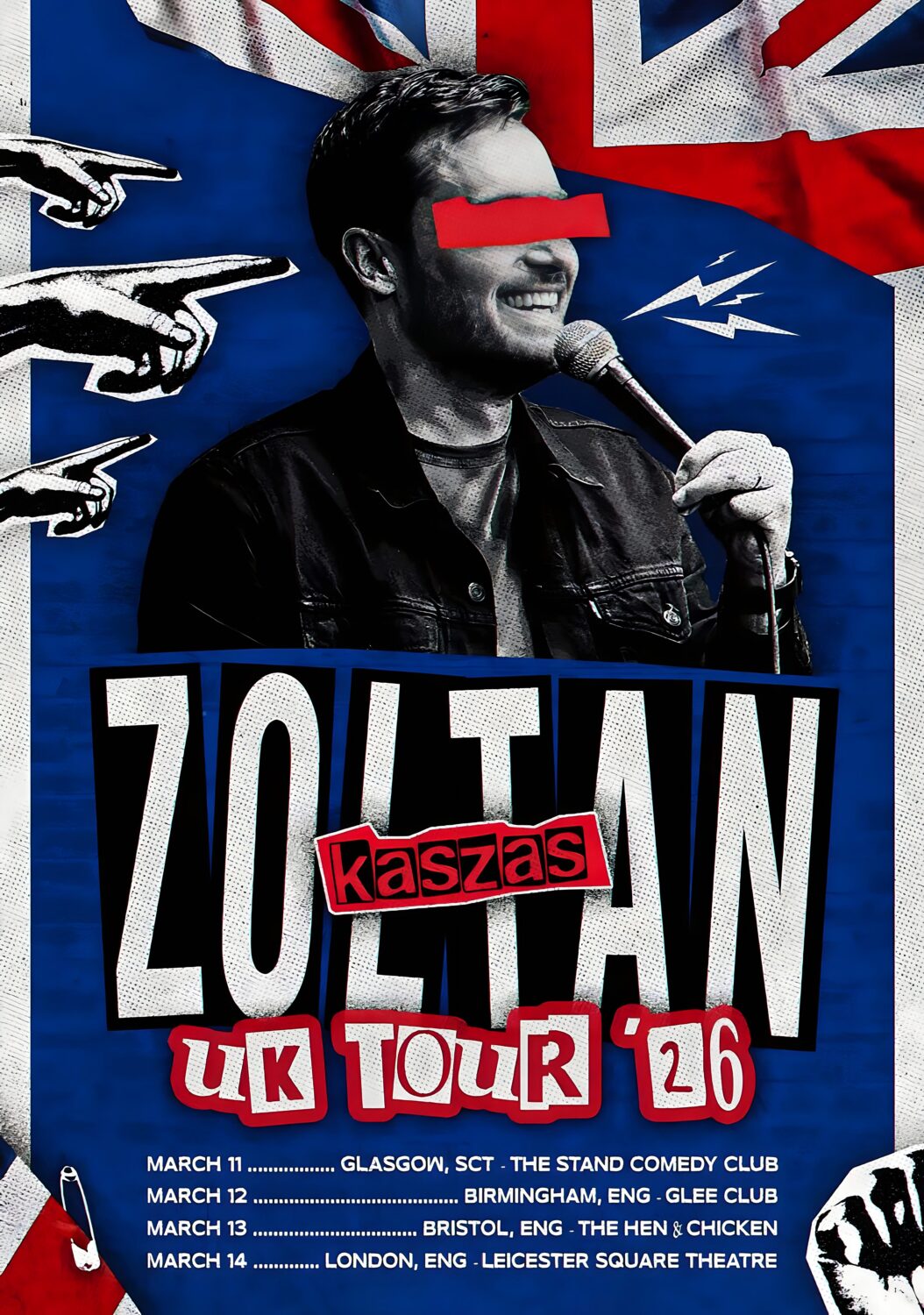 ZOLTAN KASZAS Stand Up Comedian 2026 Tour Comedy Poster