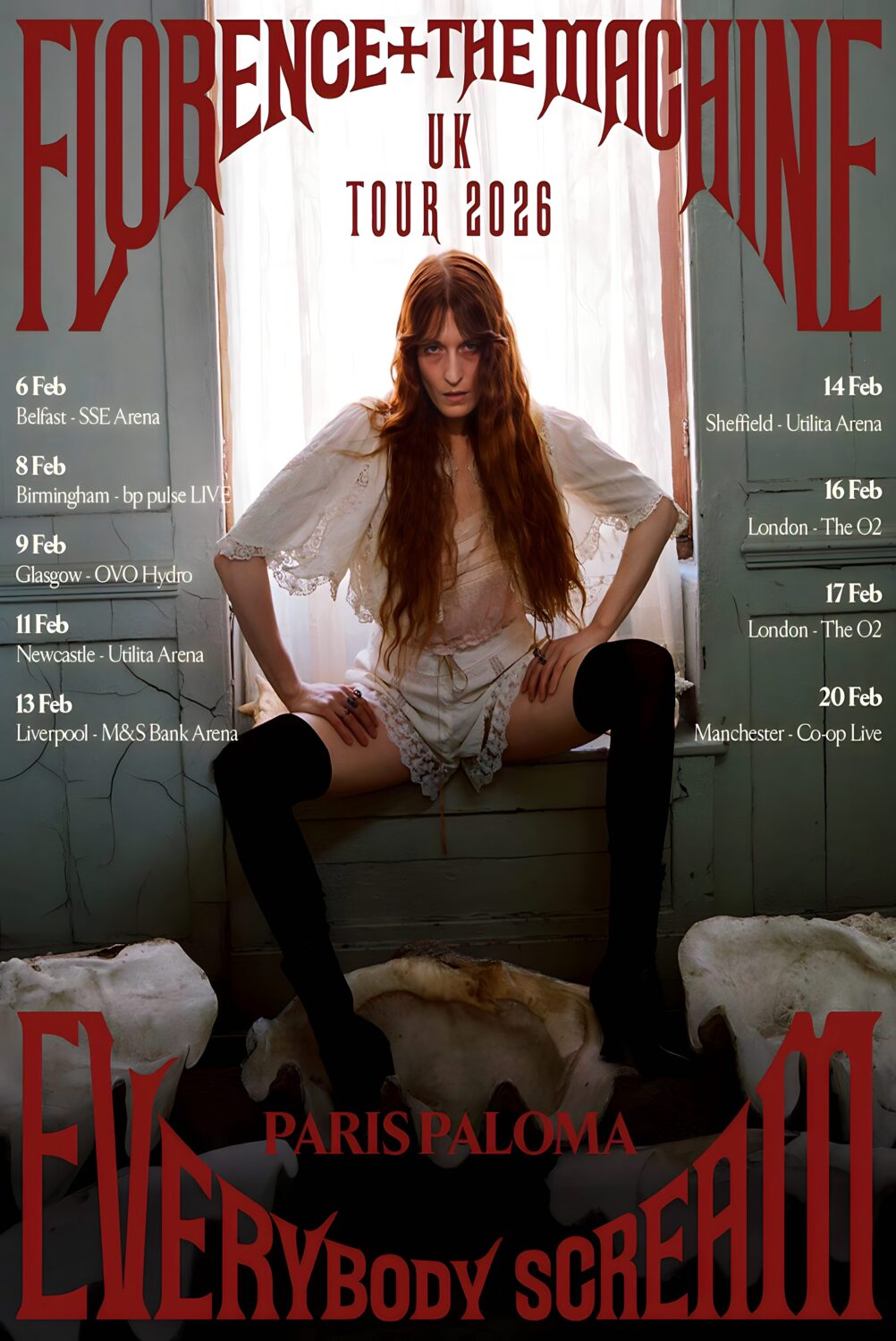 FLORENCE + THE MACHINE Everybody Scream Tour Poster Print