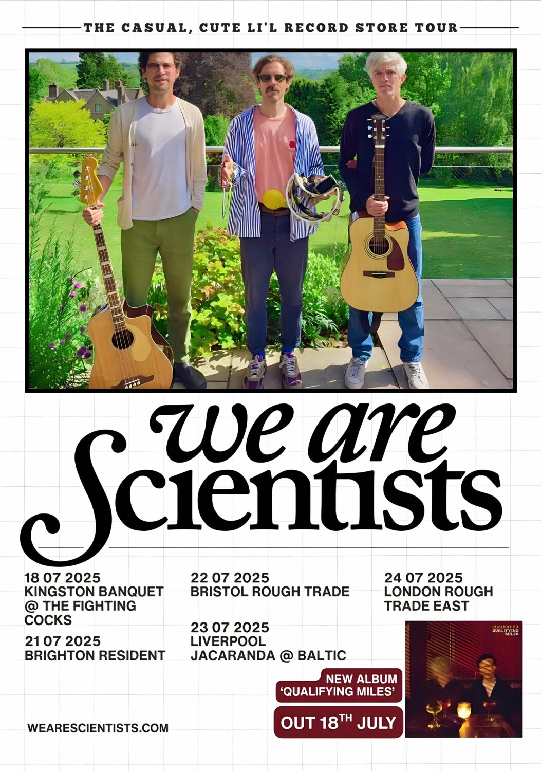 WE ARE SCIENTISTS Qualifying Miles 2025 UK Tour Poster Print