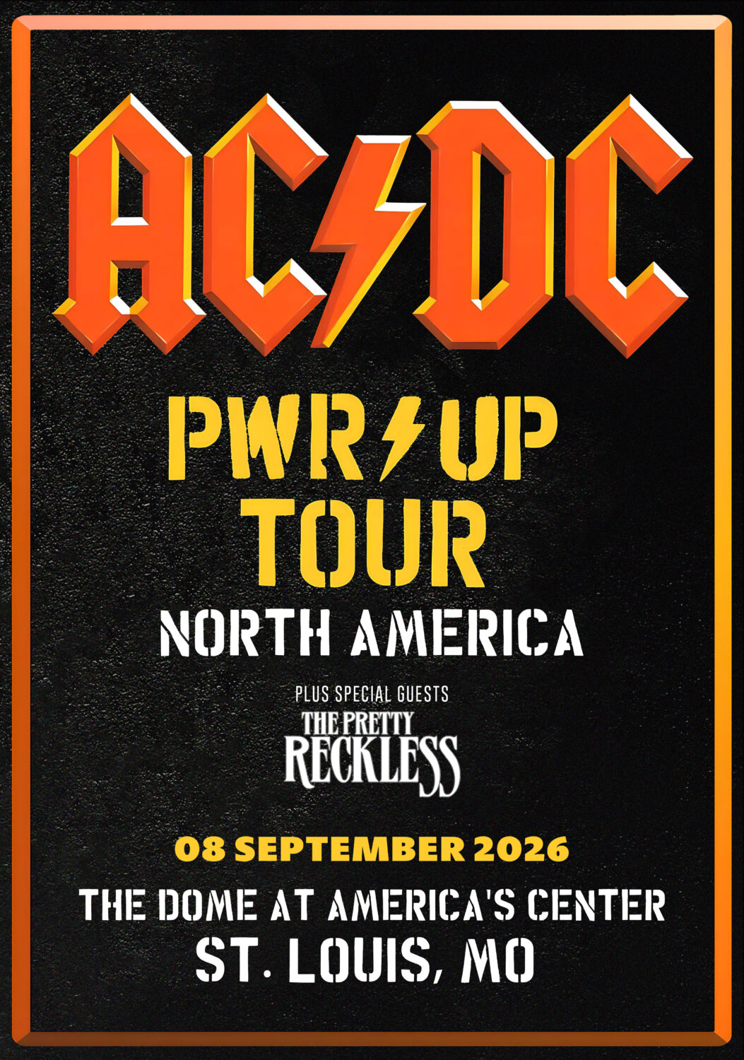 AC/DC Power Up (PWR UP) 2026 Tour ST. LOUIS Poster