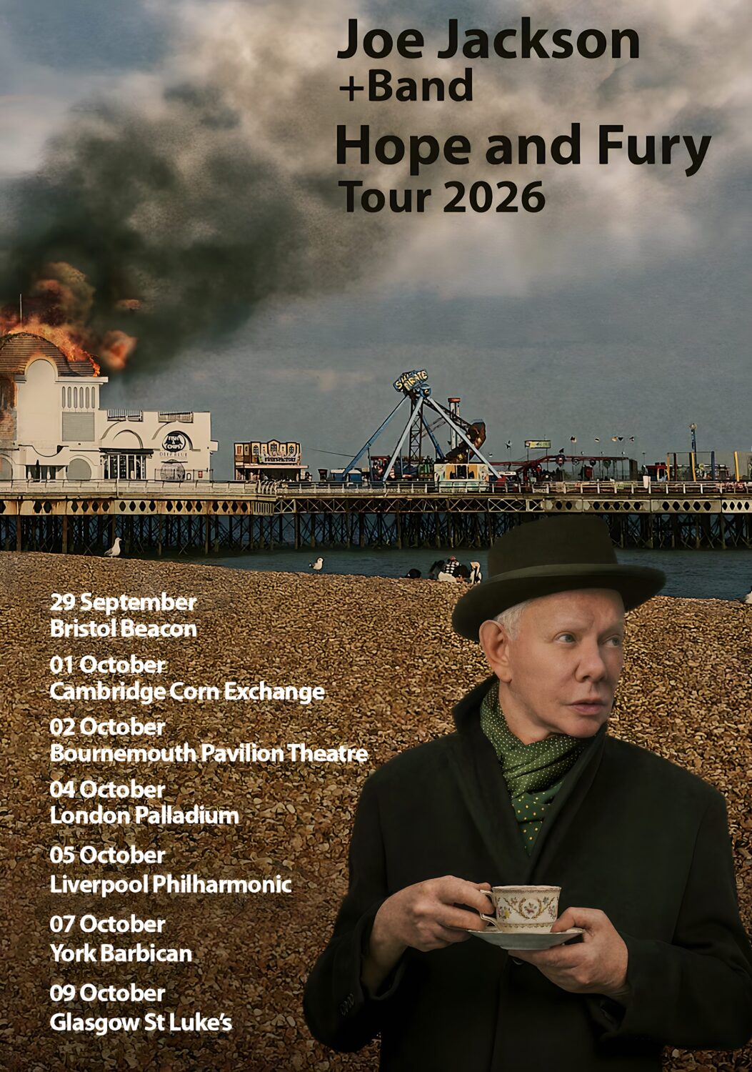 JOE JACKSON Hope & Fury 2026 UK Tour Poster Print - prints4u