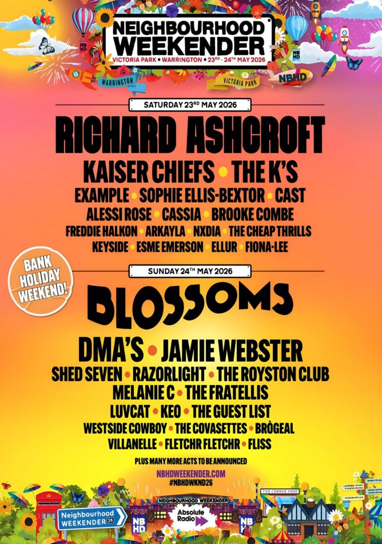 NEIGHBOURHOOD Festival 2026 Richard. Ashcroft - Blossoms - Kaiser ...