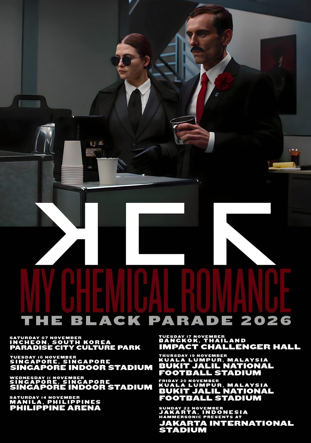 My Chemical Romance The Black Parade 2026 Tour Poster