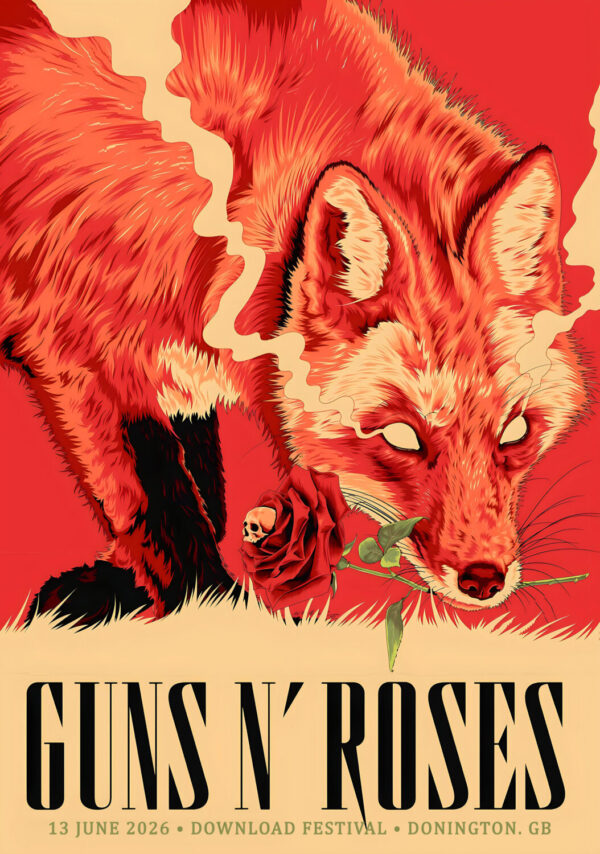 GUNS N ROSES Live 2026 Tour DOWNLOAD FESTIVAL Poster