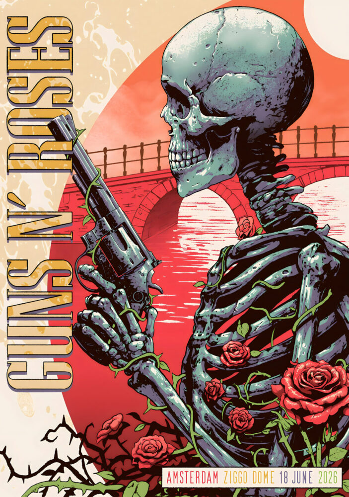 GUNS N ROSES Live 2026 Tour AMSTERDAM Poster Print