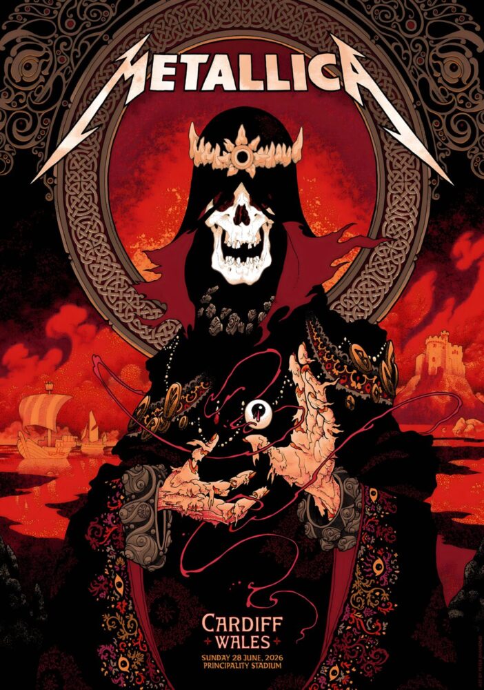 METALLICA M72 2026 Tour CARDIFF Stadium Poster Print