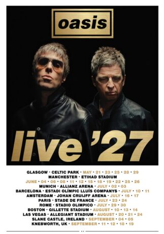 OASIS Live '27 World Tour 2027 Concert Poster Print